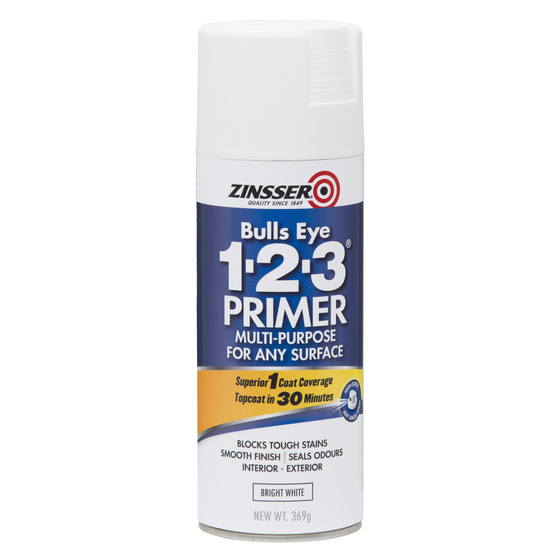 Zinsser Bulls Eye 123 Primer Spray 369g – All Surfaces