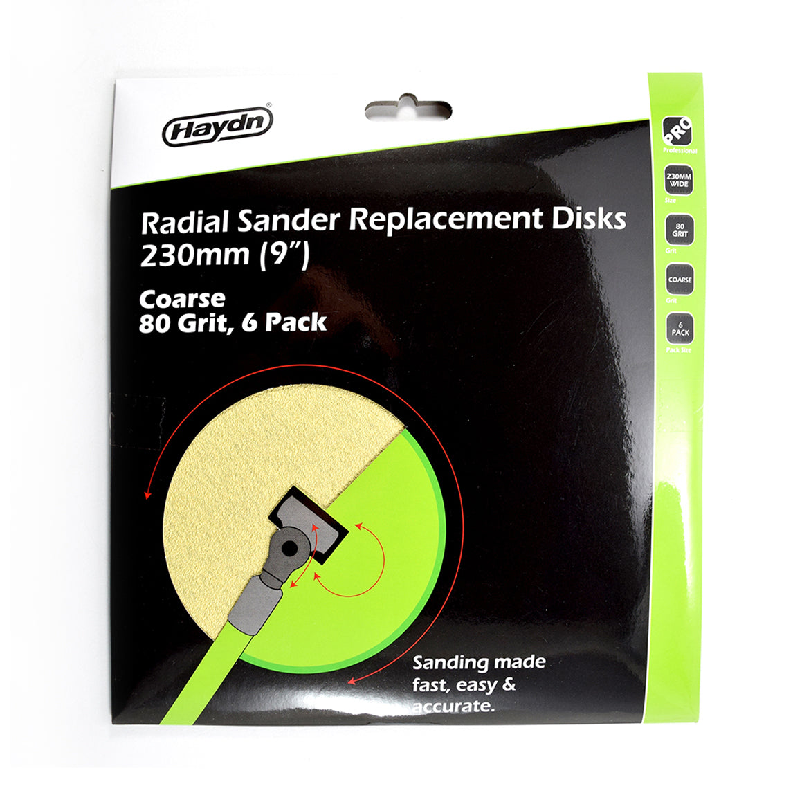 Haydn Radial Sander Replacement Discs 6 Pack 230mm
