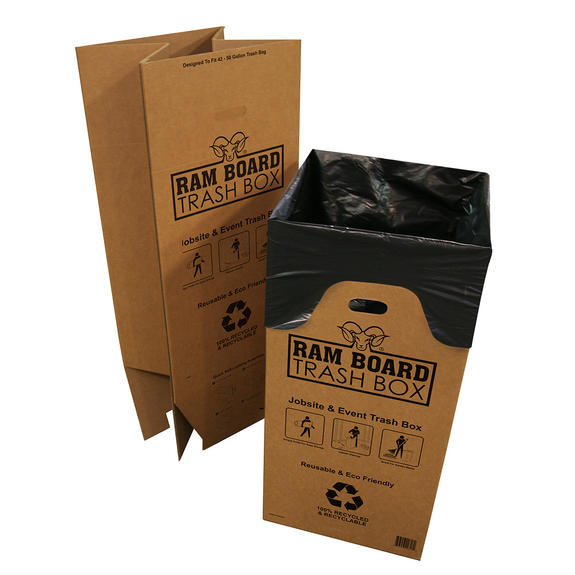 Ram Board Trash Box Durable Job Site Waste Solution